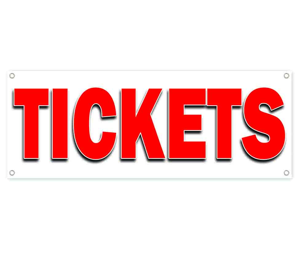 Tickets 13 oz Vinyl Banner With Metal Grommets - Walmart.com