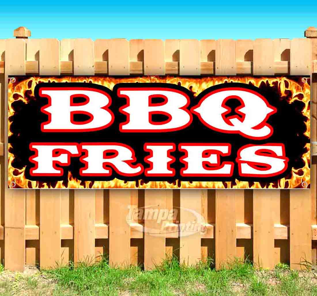 BBQ Fries 13 oz Vinyl Banner With Metal Grommets - Walmart.com