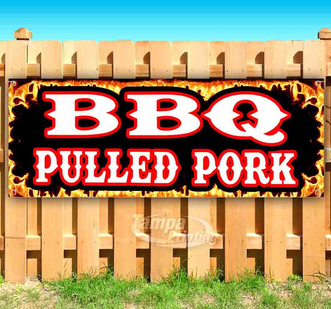 BBQ Pulled Pork 13 oz Vinyl Banner With Metal Grommets - Walmart.com