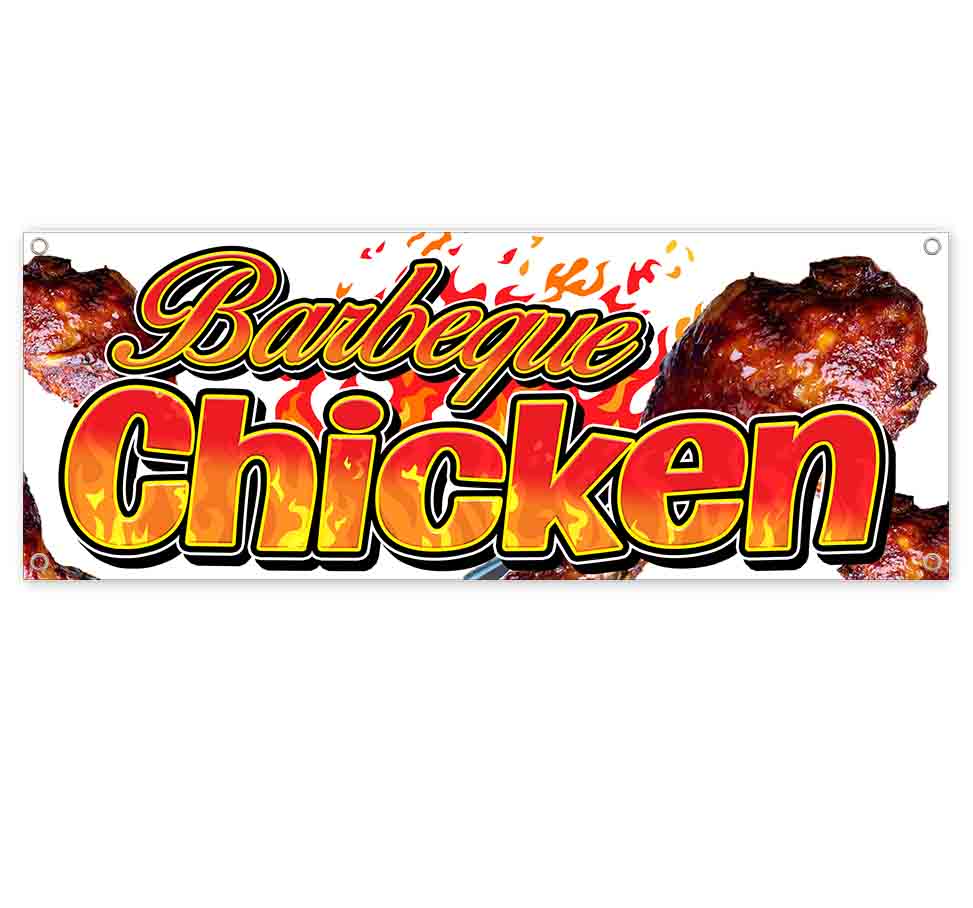 Barbeque Chicken 13 oz Vinyl Banner With Metal Grommets - Walmart.com