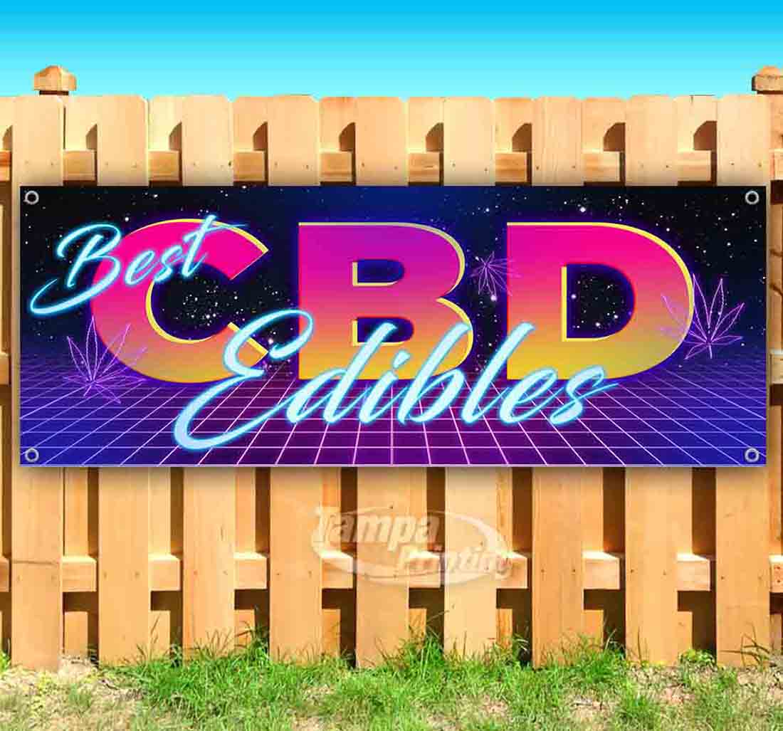 Best CBD Edibles 13 oz Vinyl Banner With Metal Grommets - Walmart.com