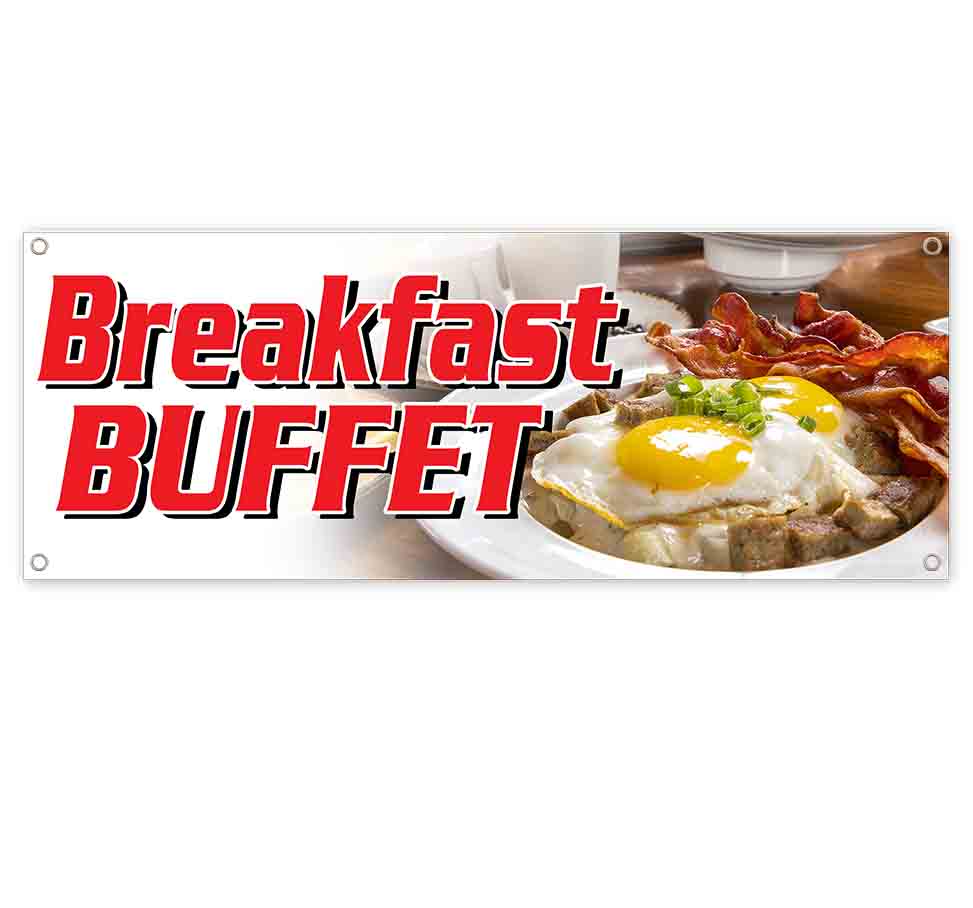 Breakfast Buffet 13 oz Vinyl Banner With Metal Grommets - Walmart.com