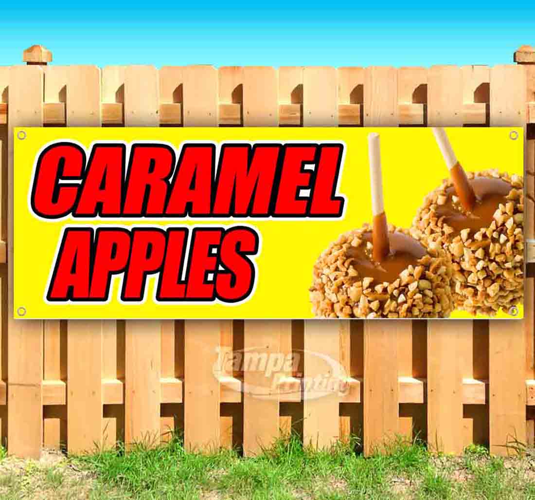 Caramel Apples 13 oz Vinyl Banner With Metal Grommets - Walmart.com