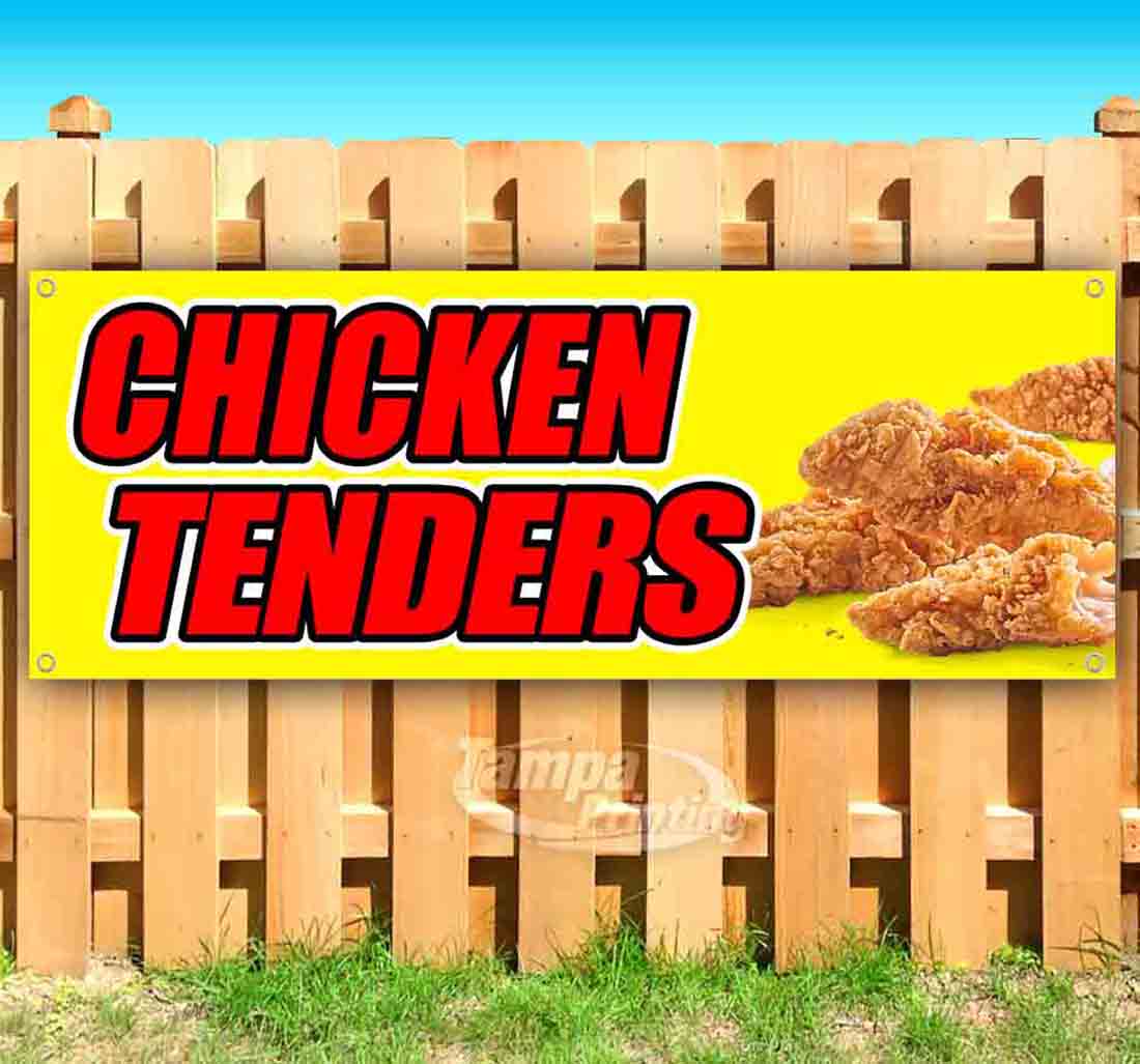 Chicken Tenders 13 oz Vinyl Banner With Metal Grommets - Walmart.com