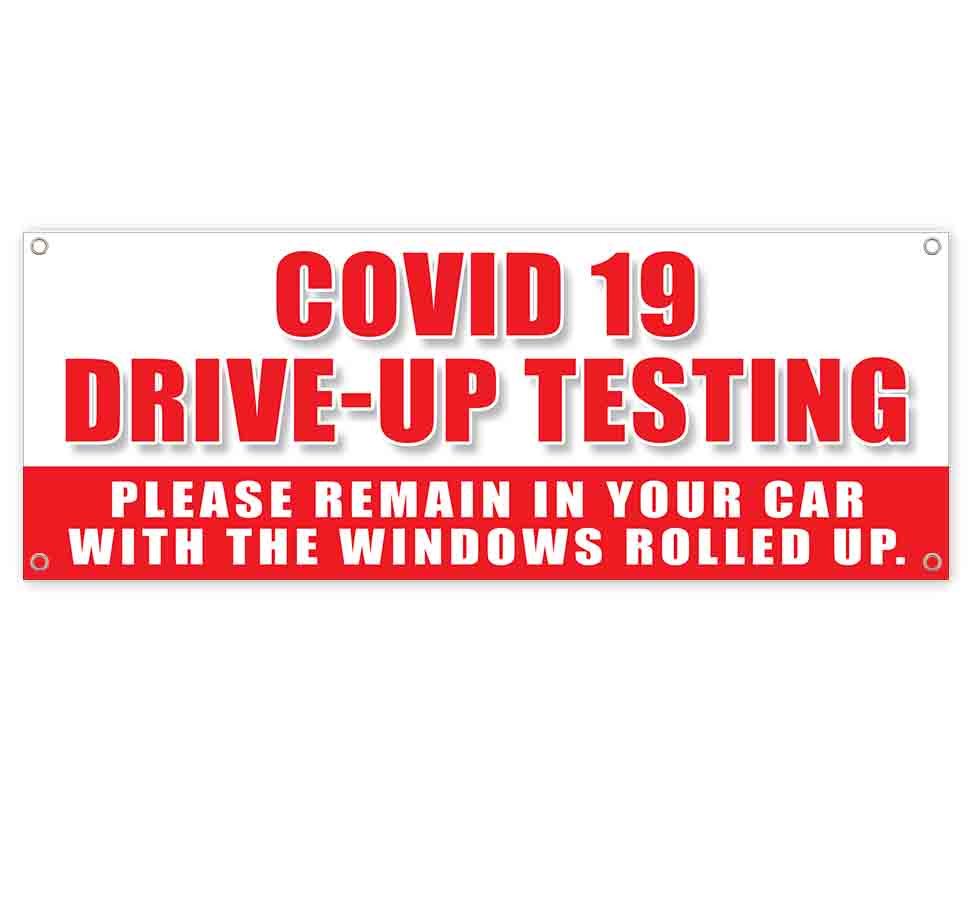 Virus Test Drive Up Windows Up 13 oz Vinyl Banner With Metal Grommets ...