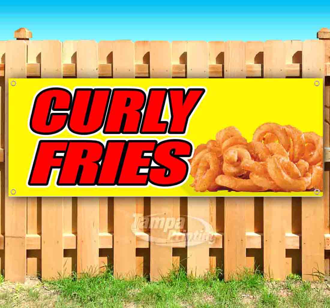 Curly Fries 13 oz Vinyl Banner With Metal Grommets - Walmart.com