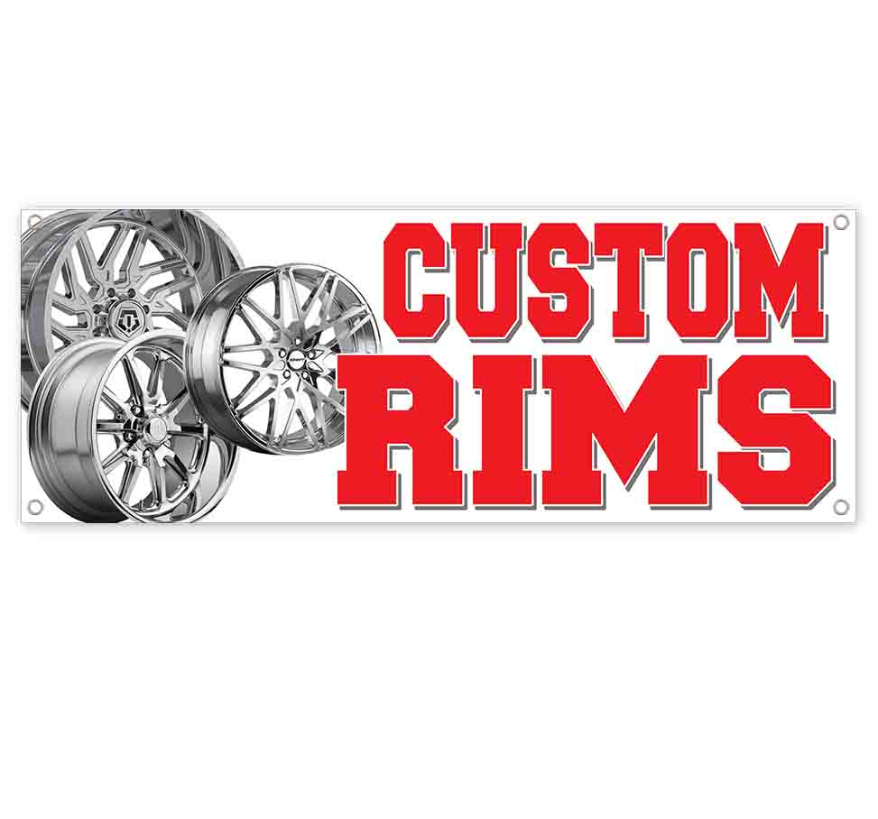 Custom Rims 13 oz Vinyl Banner With Metal Grommets - Walmart.com