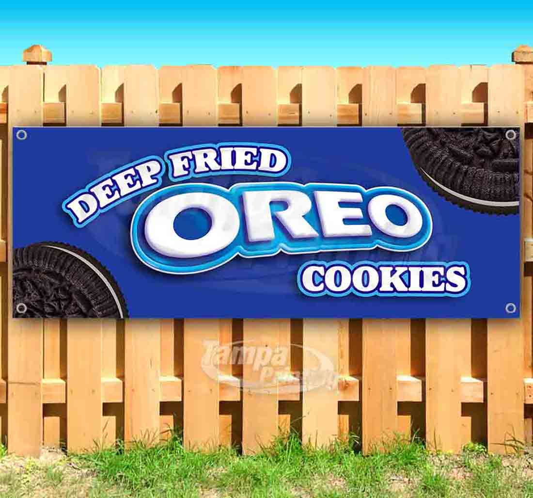Deep Fried Oreo Cookies 13 oz Vinyl Banner With Metal Grommets ...