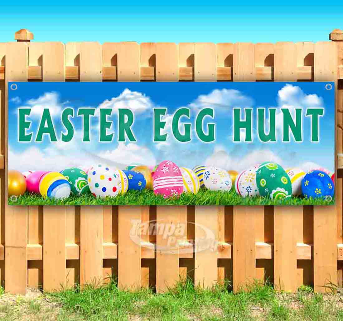 Easter Egg Hunt 13 oz Vinyl Banner With Metal Grommets - Walmart.com