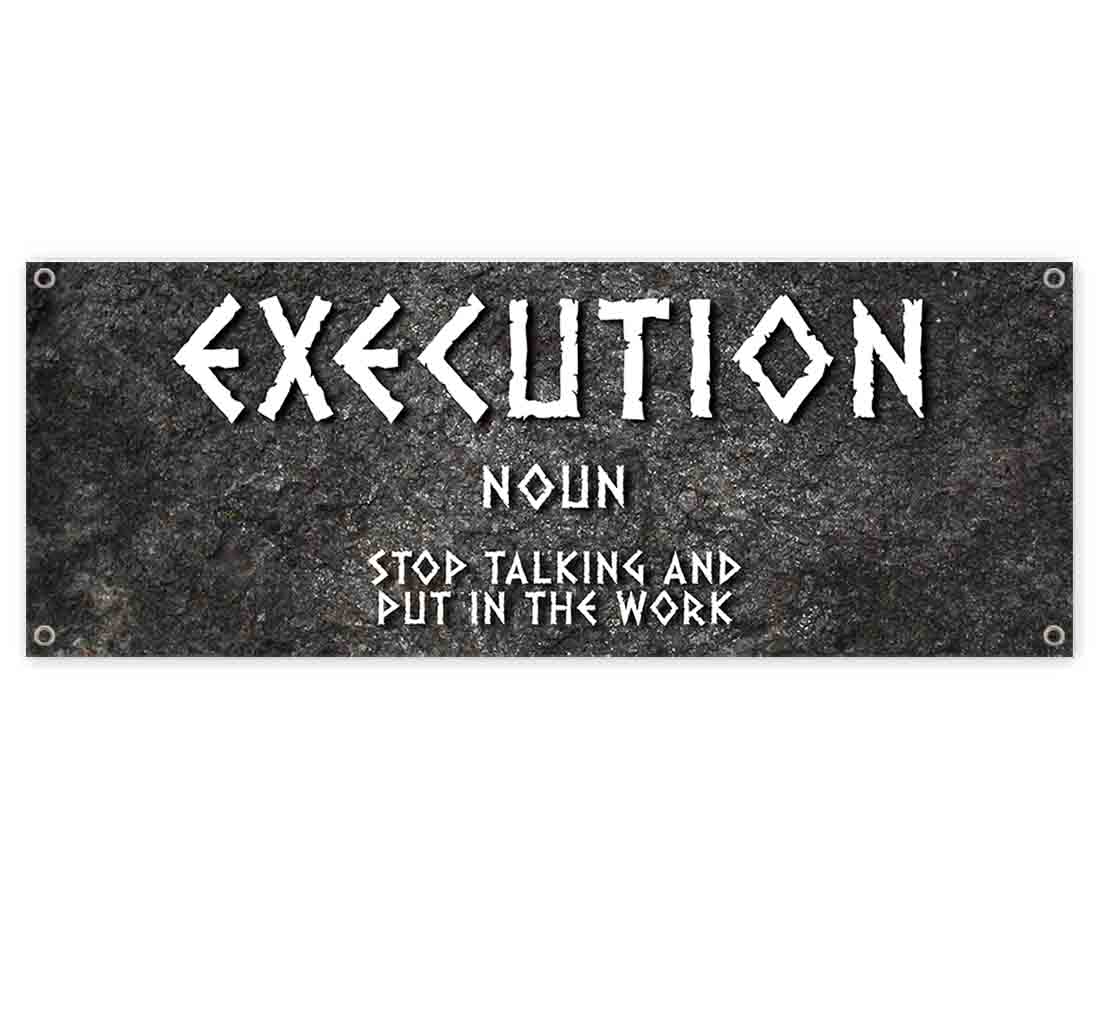 Execution Definition 13 oz Vinyl Banner With Metal Grommets - Walmart.com