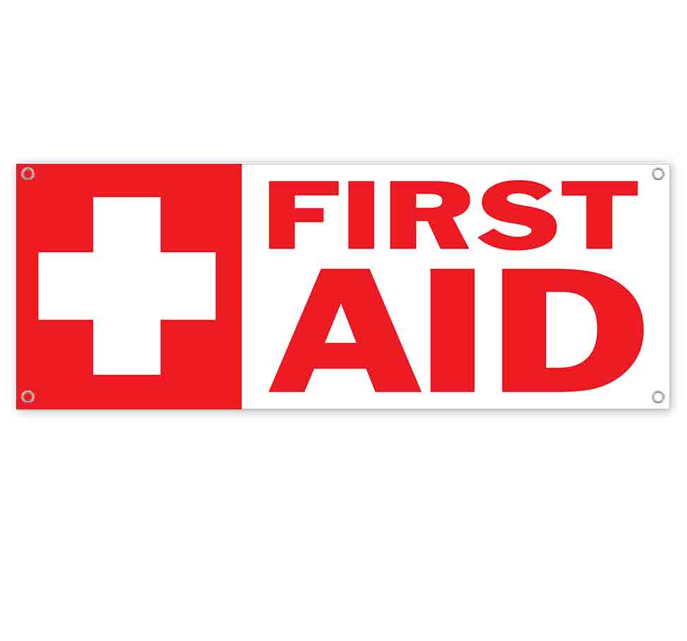 First Aid Cross 13 oz Vinyl Banner With Metal Grommets - Walmart.com