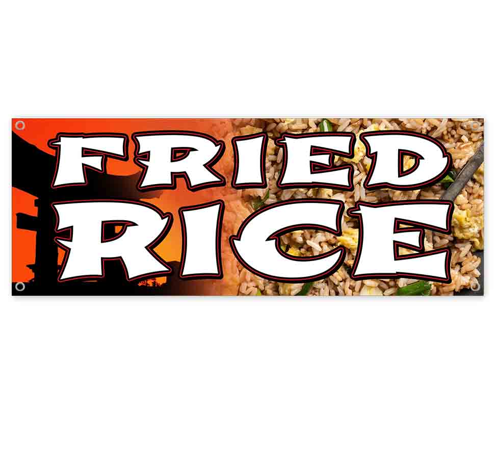 Fried Rice 13 oz Vinyl Banner With Metal Grommets - Walmart.com