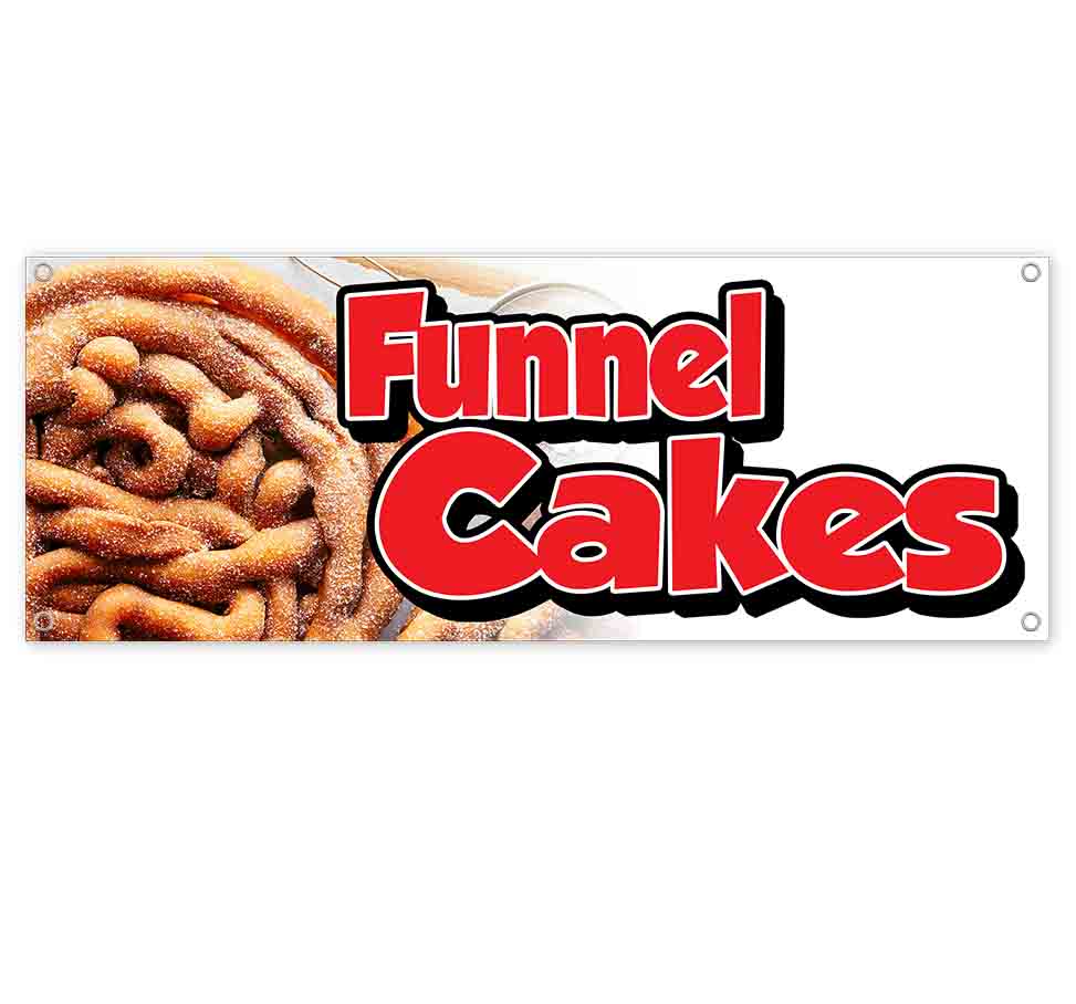Funnel Cakes 13 oz Vinyl Banner With Metal Grommets - Walmart.com