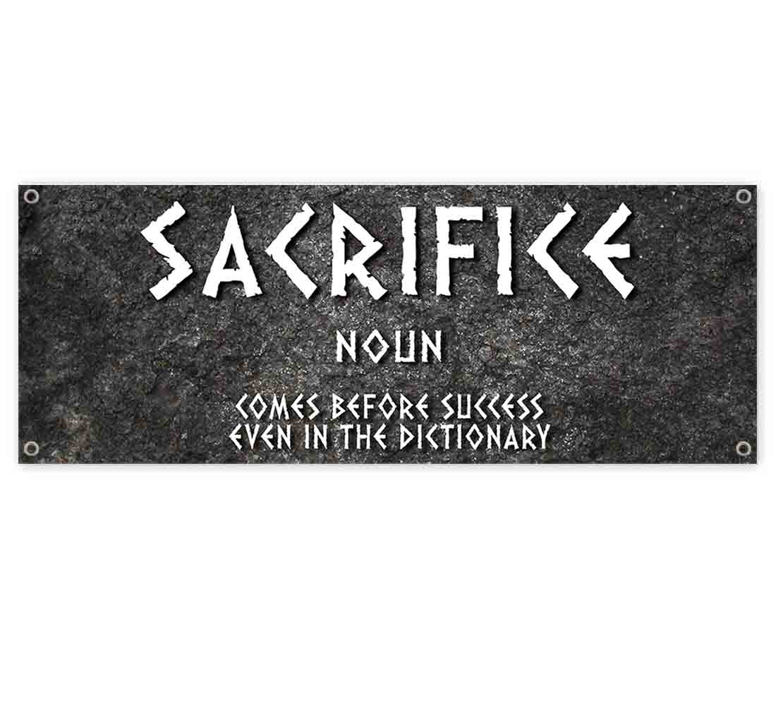 Sacrifice Definition 13 oz Vinyl Banner With Metal Grommets - Walmart.com