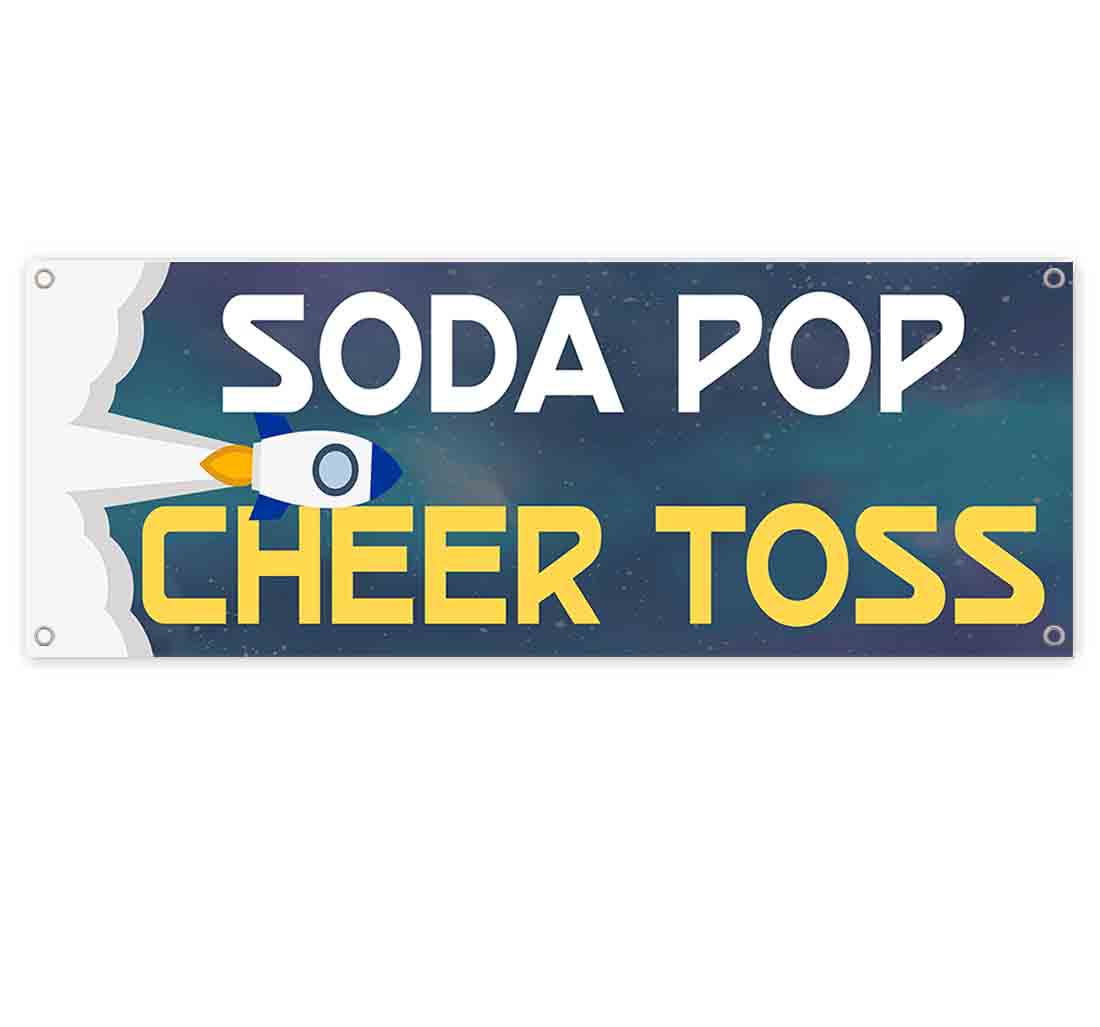 Soda Pop Cheer Tos 13 oz Vinyl Banner With Metal Grommets - Walmart.com