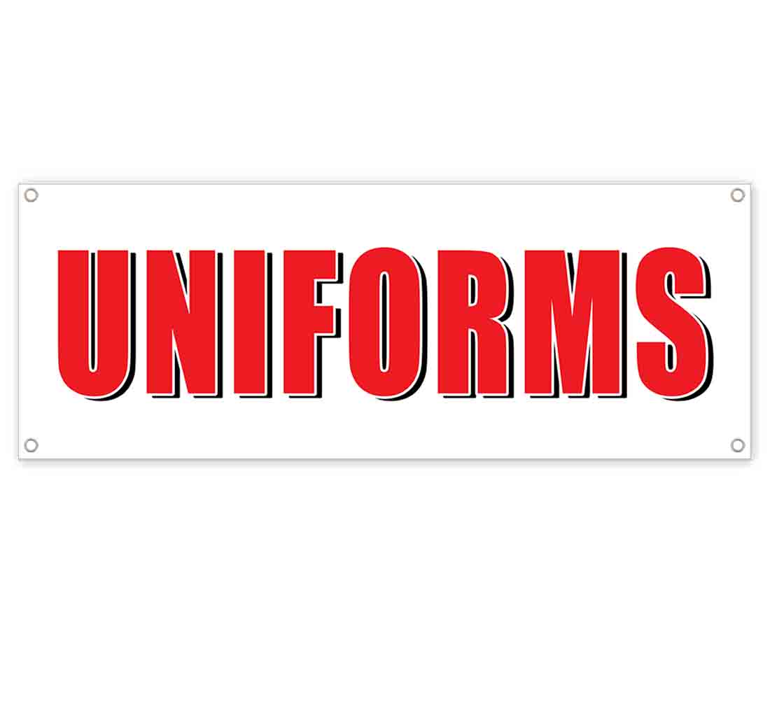 Uniforms 13 oz Vinyl Banner With Metal Grommets - Walmart.com