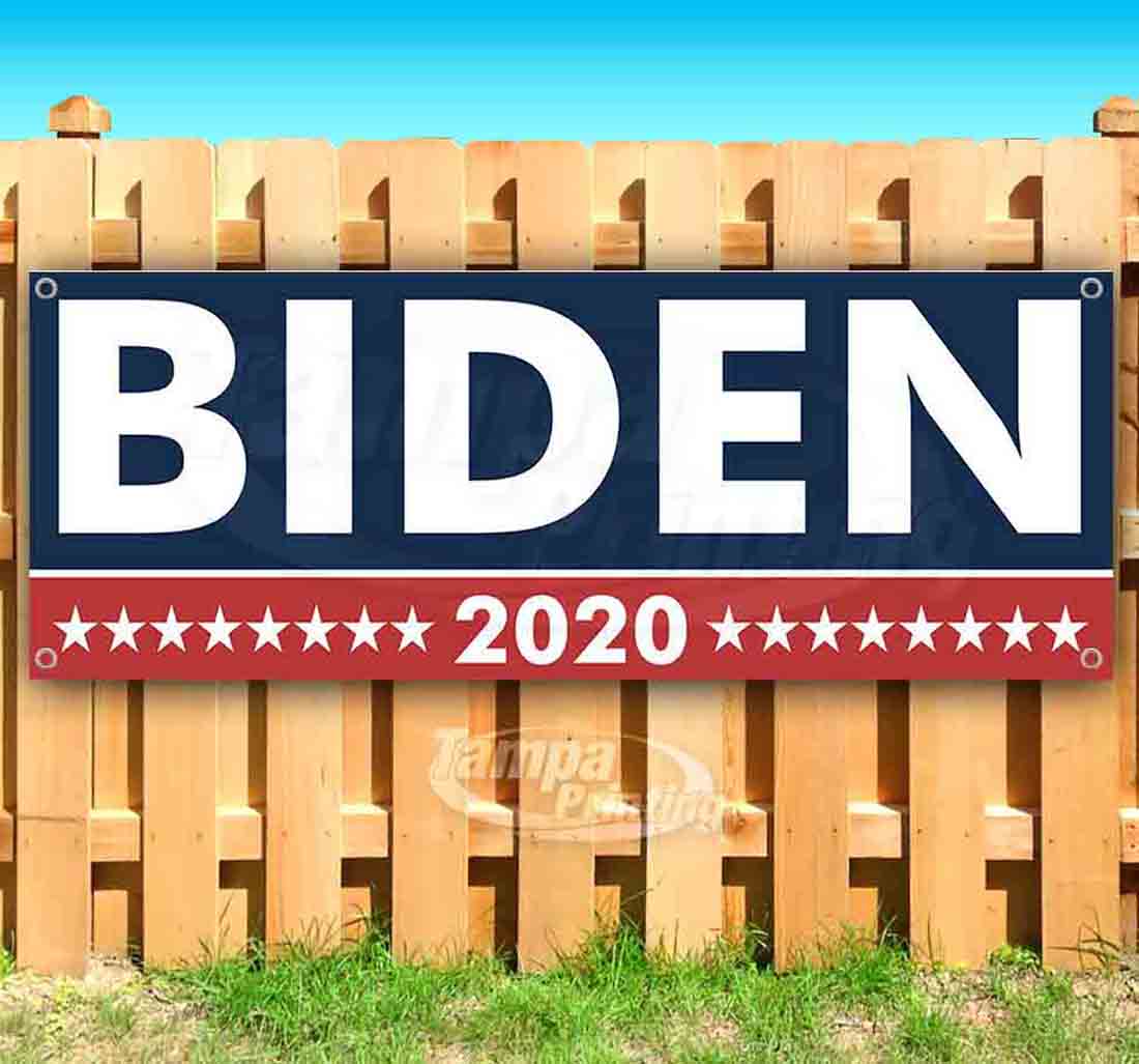 Biden 2020 13 oz Vinyl Banner With Metal Grommets - Walmart.com