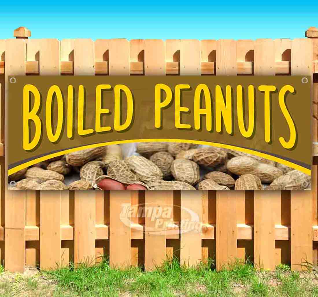 Boiled Peanuts 13 oz Vinyl Banner With Metal Grommets - Walmart.com